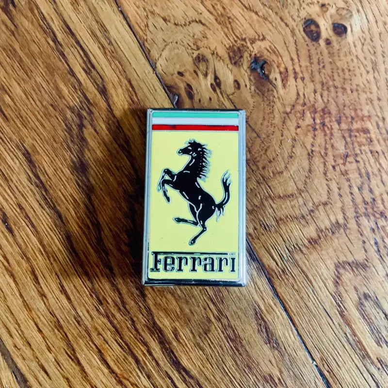 Original Ferrari Emblem Vintage Plaque - Italy 1980 – Dispensa Vintage